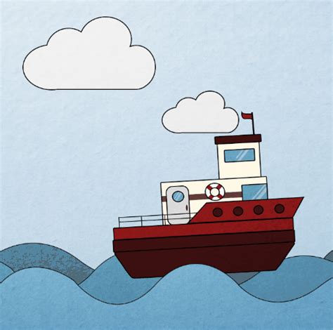 boat animation behance