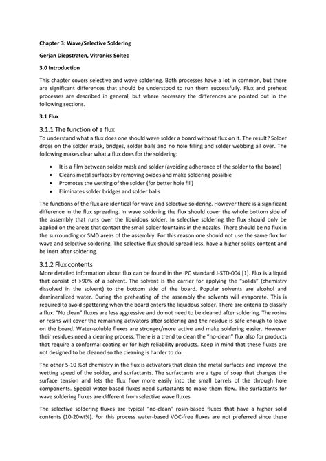 Pdf Wave Selective Soldering