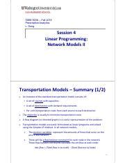 Lecture 4 Network Models II 2018 Pdf OMM 500N Fall 2018