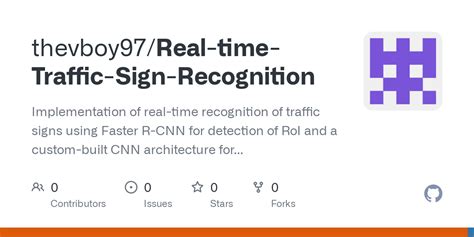 Github Thevboy97real Time Traffic Sign Recognition Implementation