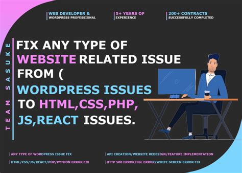 Fix Wordpress Bugs Htmlcssjs Php Issues And Add Features By Teamsasuke Fiverr