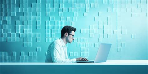 Generated Illustration Of The Programmer Or Coder Is Working On The Computer Premium Ai