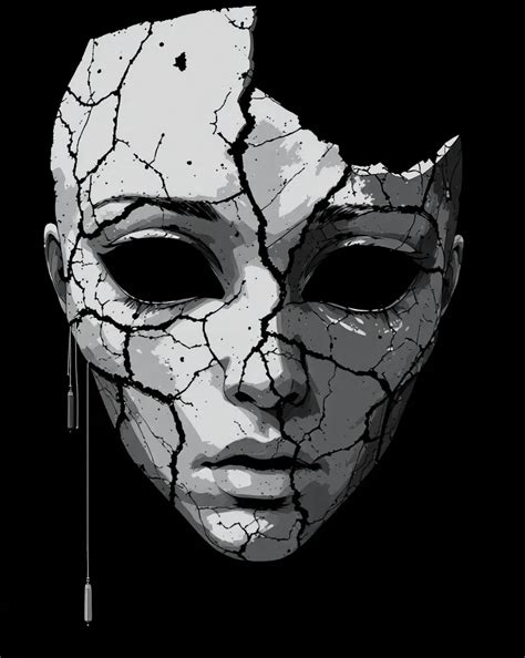 A Cracked Porcelain Mask Mask Free Ai Photo Generator Starryai