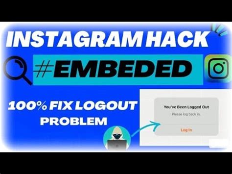 FIX INSTAGRAM EMBEDED PROBLEM ACCOUNT LOGOUT FIX YouTube