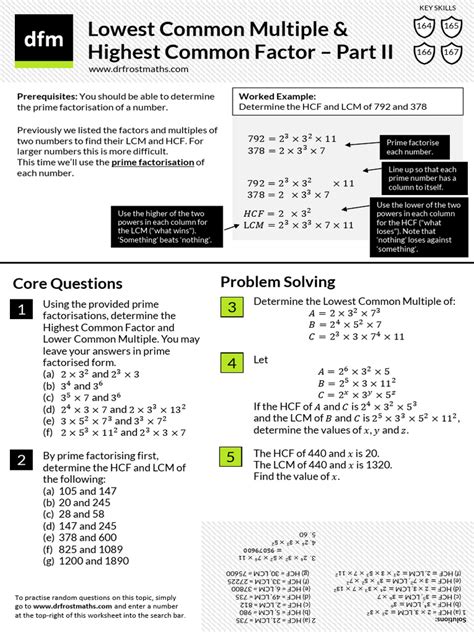 Allinone Lcmhcf2 Pdf Factorization Elementary Mathematics
