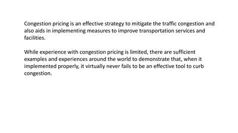 Theory On Congestion Pricing Implementation Pptx