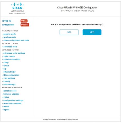 Cisco Ultra Reliable Wireless Backhaul For Catalyst IW Access Points Software Configuration