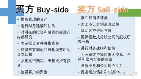 浅谈股市的卖方分析和买方分析认识他们的区别有什么用 知乎
