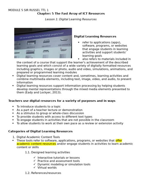 Module 5 Teaching In Technology Learrning 1 Pdf Academic Journal Learning