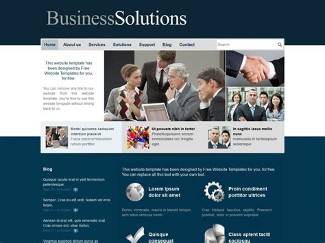 Plantillas Htmlcss Gratis Para Descargar Businesssolutions