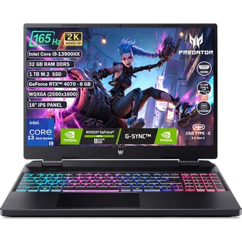 Acer Predator Helios Neo Intel Core I HX GB Tb SSD RTX GB Freedos Wqxga