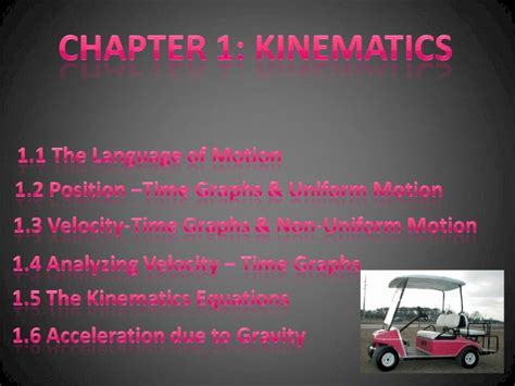 Ppt Chapter 1 Kinematics Dokumen Tips