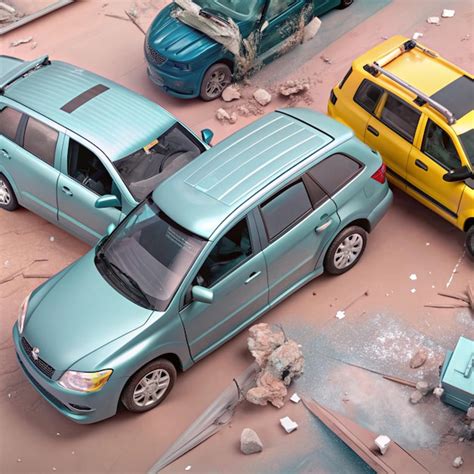 Automotive Collision Chaos Highimpact Crash Scenarios Premium Ai