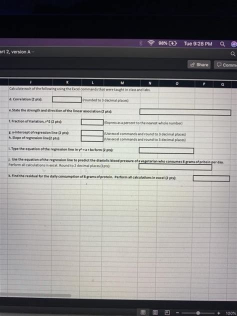 Solved Data Tools Window Help Excel File Edit Tes Autosave
