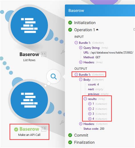baserow to integration api calls with multiple filters