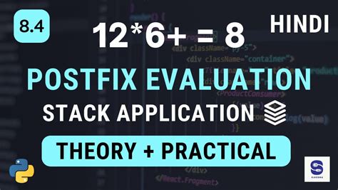 Postfix Evaluation Using Stack Python Data Structure Cs Techtube Youtube
