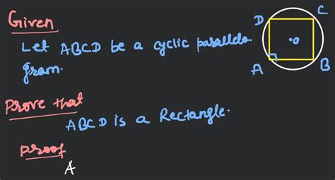 Prove That A Cyclic Parallelogram Is A Rectangle 1 Filo