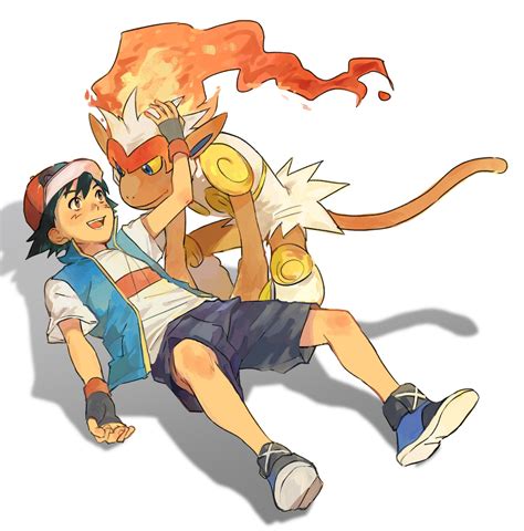 Ash Ketchum And Infernape Pokemon And 2 More Drawn By Inbagzlzl