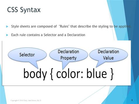Basics Of Web Design Chapter 4 Cascading Style Sheets Basics Key