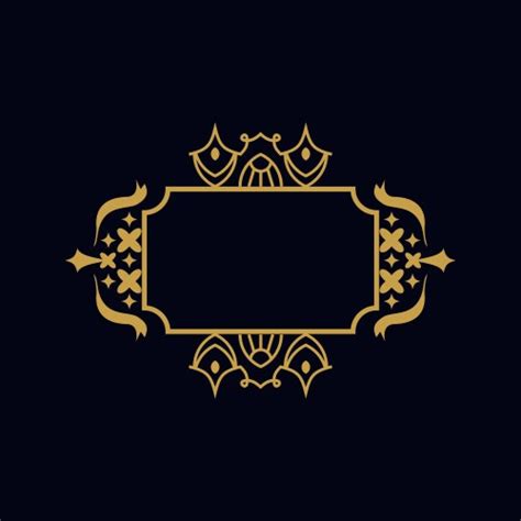 Classic Elegant Thai Pattern Border Gold Element Vector Image