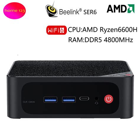 Beelink GTR6 Gaming Mini PC AMD Ryzen 5 6600H Up To 4 5GHz Graphics Card Frequency 1900MHz Wifi