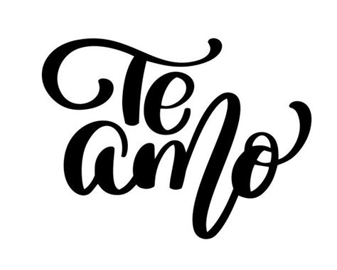 Te Amo Te Amo Letras De Vetor De Caligrafia De Texto Espanhol Para Cartão De Dia Dos Namorados