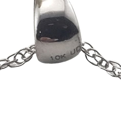 10 Karat White Gold Diamond Pendant Necklace For Sale At 1stdibs
