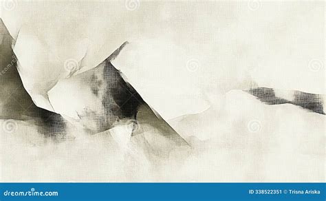 Abstract Monochromatic Composition With Soft Textures And Flowing Shapes Stock Illustration