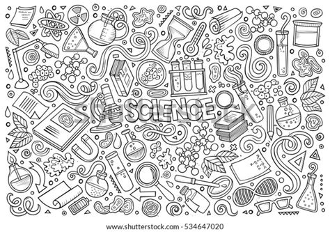 벡터 손으로 그린 낙서 만화 세트 스톡 벡터로열티 프리 534647020