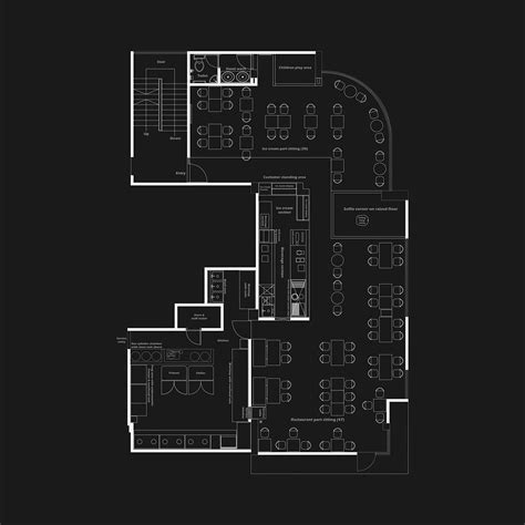restaurant building floor plan art behance