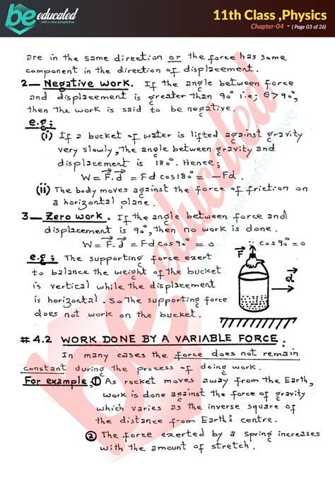 Chapter 4 Physic FSc Part 1 Notes Inter Part 1 Notes