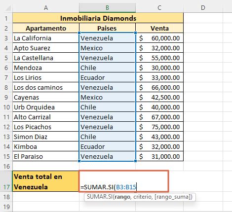 Función SUMAR SI en Excel usos fórmula o sintaxis y ejemplos