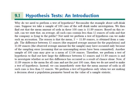 Chapter 9 Testing Of Hypthesis Pptx Physics Science