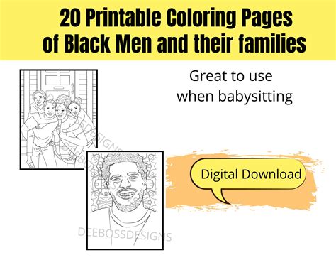 Coloring Book For Men Black History Coloring Book Ts For Men Etsy