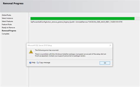 Uninstalling Sql Server2019 Microsoft Qanda
