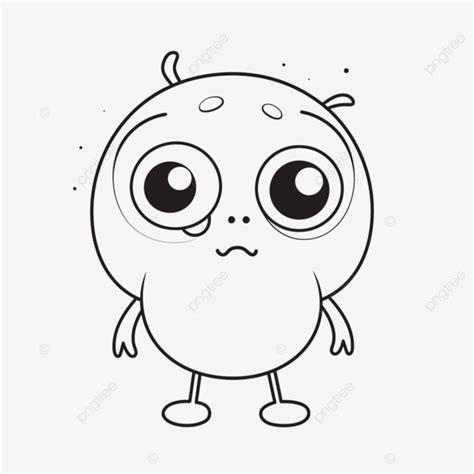 아이들을위한 귀여운 작은 외계인 색칠 페이지 개요 스케치 드로잉 벡터 메가 드로잉 메가 아웃라인 메가 스케치 PNG 일러스트 및 벡터 에 대한 무료 다운로드