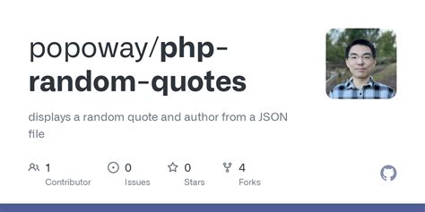Github Popowayphp Random Quotes Displays A Random Quote And Author
