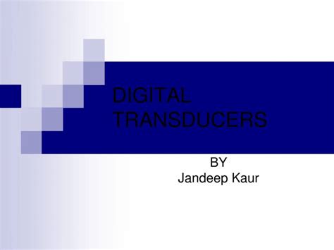 Digital Transducers Powerpoint Slides Learnpick India