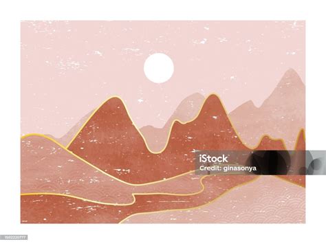 미드 센추리 모던의 창의적인 미니멀리스트 손으로 그린 삽화 벡터에 대한 스톡 벡터 아트 및 기타 이미지 벡터 보보스 산 Istock