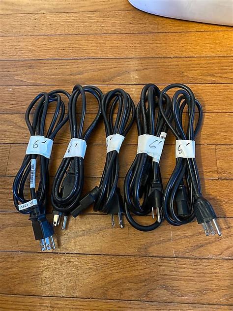 IEC Power Cord Black LOT OF 5 Reverb