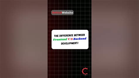 The Difference Between Frontend And Backend Development Behindwebsite