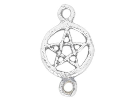 Artbeads Sterling Silver Tiny Circle Link With Star In Center