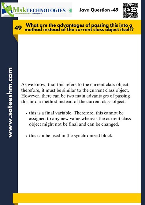 What Are The Advantages Of Passing This Into A Method Instead Of The
