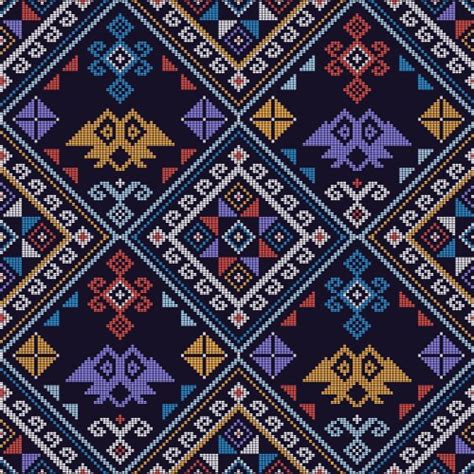 Filipino Traditional Yakan Pattern Royalty Free Vector Image