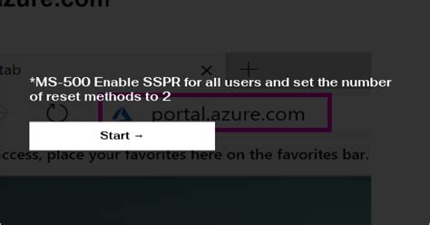 Ms 500 Enable Sspr For All Users And Set The Number Of Reset Methods To 2