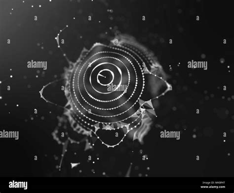 Big Data Visualization Background 3d Illustration Cyber Background