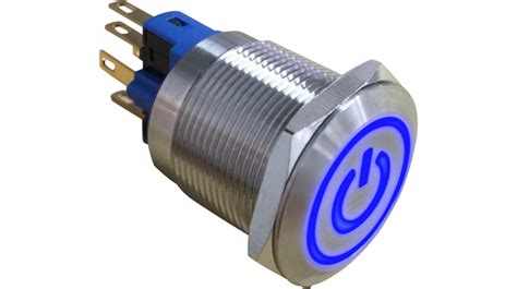 RND RND Anti Vandal Illuminated Push Button Switch Latching Function IP CO Mm