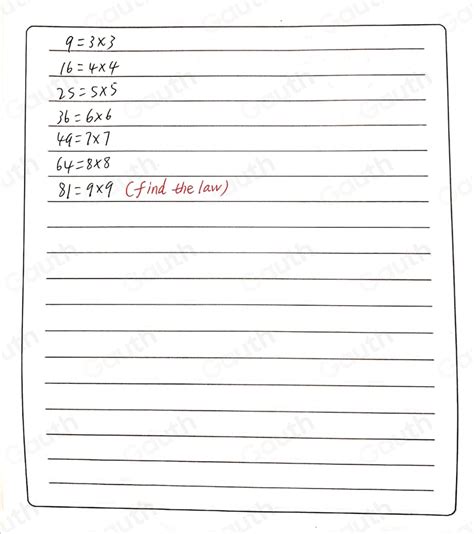 Solved 4 Consider The Pattern 9 16 25 36 Fill In The Next Three Numbers In The