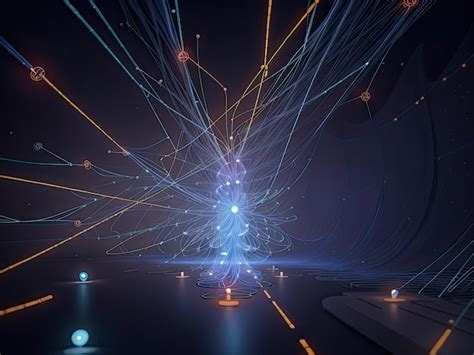 Premium Photo Abstract Technological Backdrop With Lit Fiber Optic Network Connections