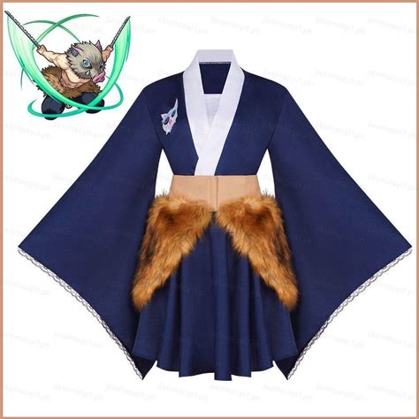 23 Demon Slayer Hashibira Inosuke Maid Dress Cosplay Cloth Halloween Party Costume Shopee Malaysia